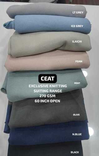 Knitted Ceat Trouser Fabric - Knitted Lycra, 60 Inch Width, Multicolor ...