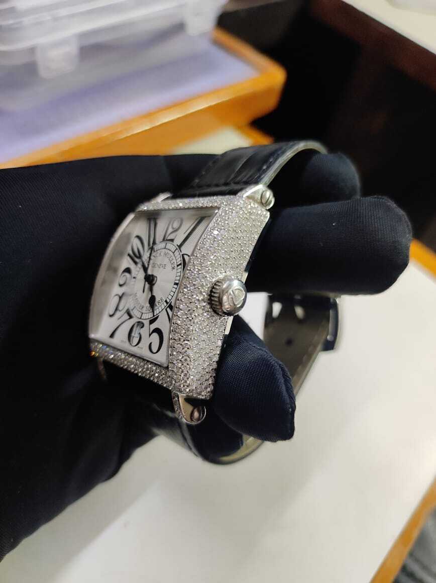 Designer Square Diamond Moissanite Watch at 91000.00 INR in Surat ...