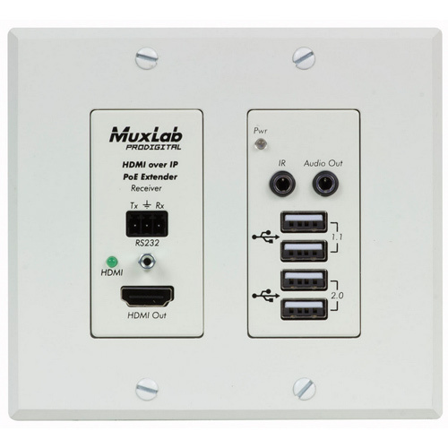 White Uhd- 4k Hdmi-usb Over Ip Poe Wall Plate Receiver at Best Price in ...