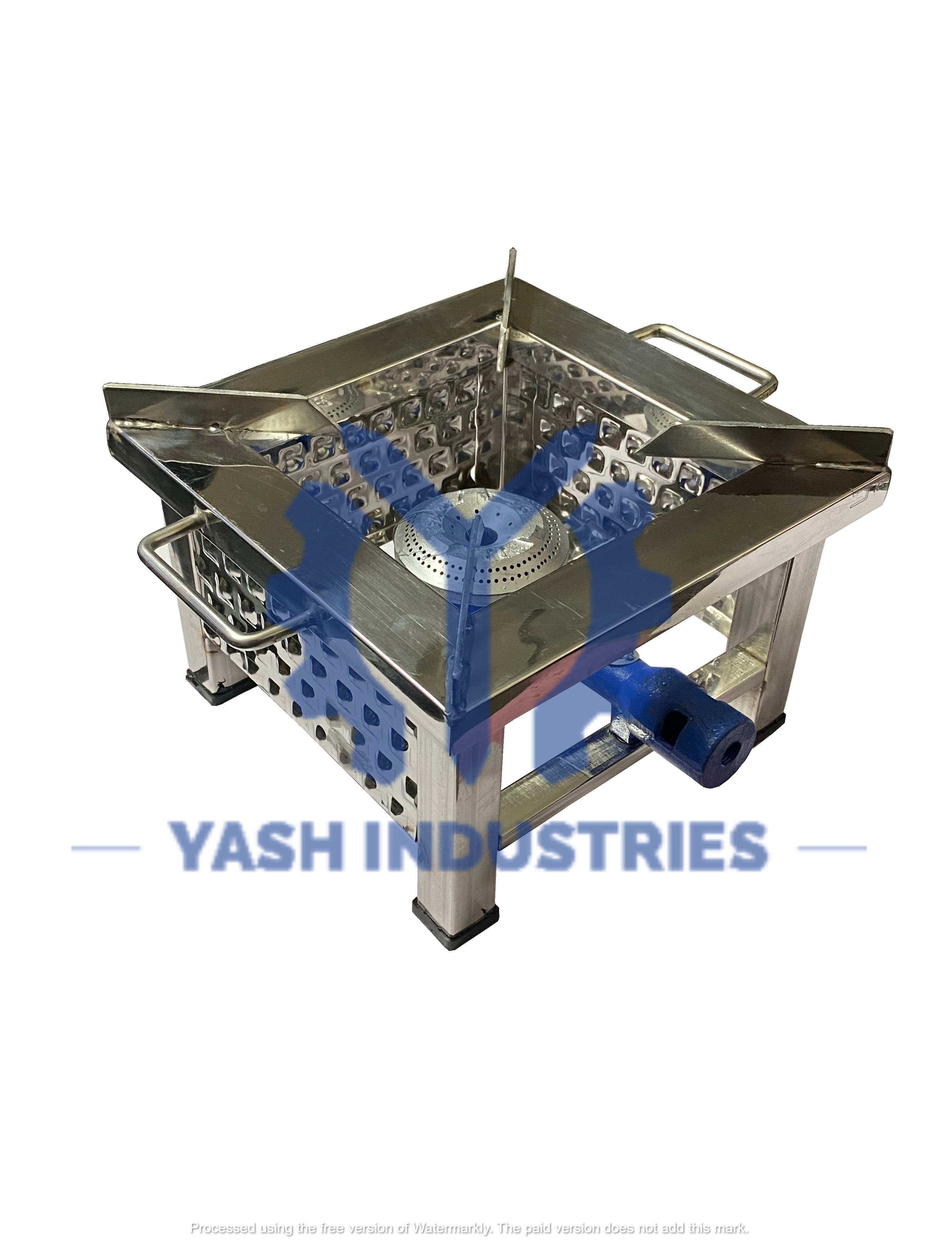 10 X 10 X 7 Stainless Steel Diamond Cut Gas Stove/gas Bhatti/gas Chula ...