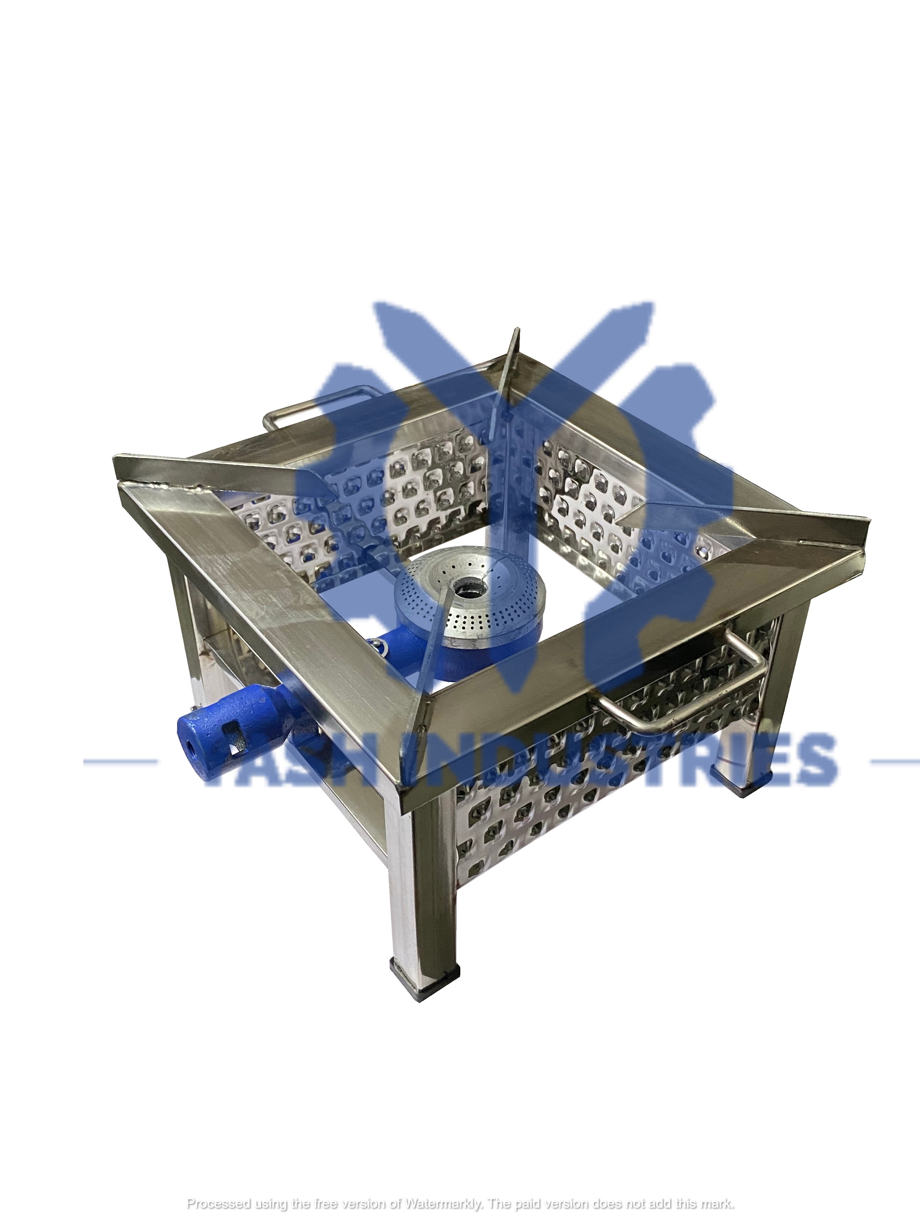 12 X 12 X 8 Stainless Steel Diamond Cut Gas Stove/gas Bhatti/gas Chula ...
