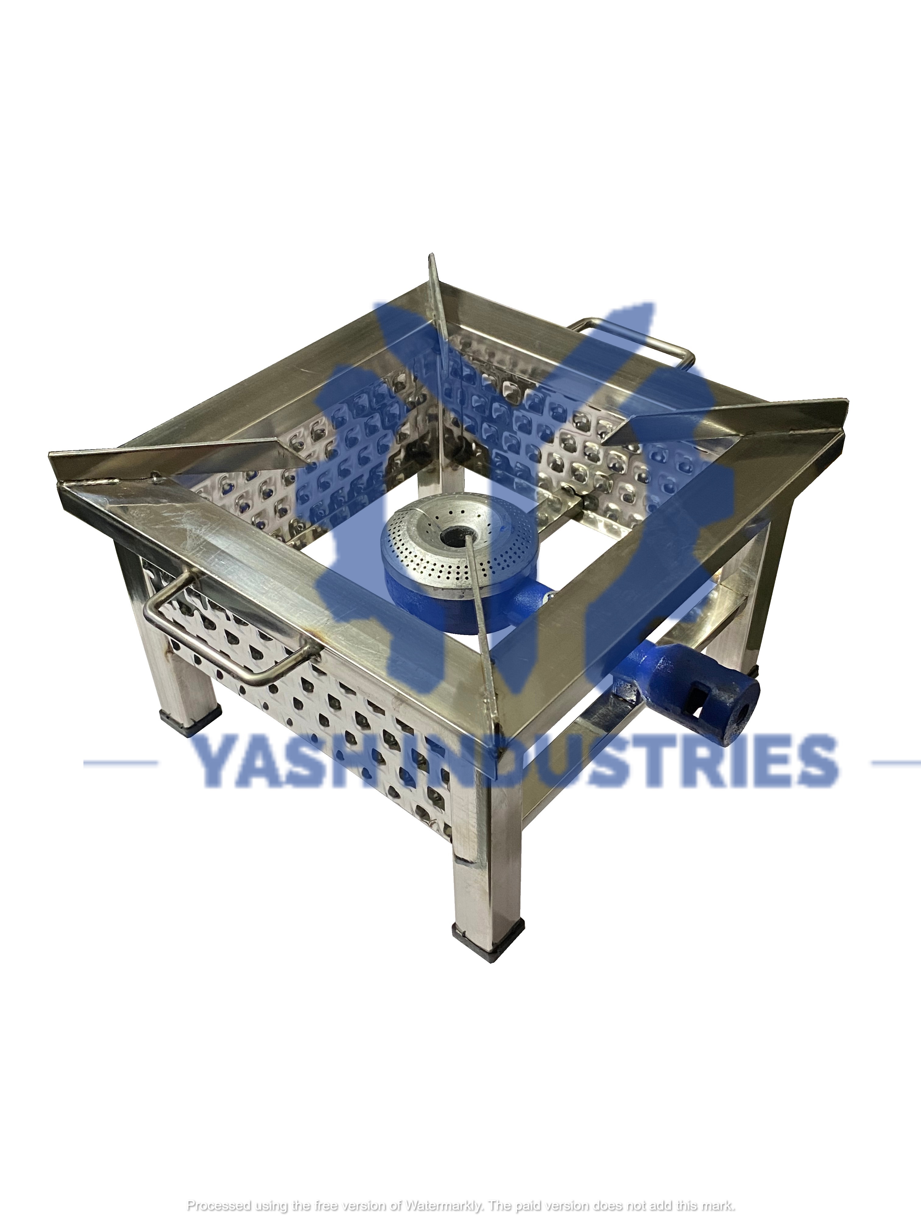 12 X 12 X 8 Stainless Steel Diamond Cut Gas Stove/gas Bhatti/gas Chula ...