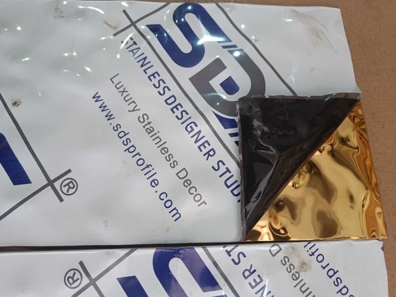 Stainless Steel Decorative Facade Gold Glossy Water Ripple Sheet By Sds ...