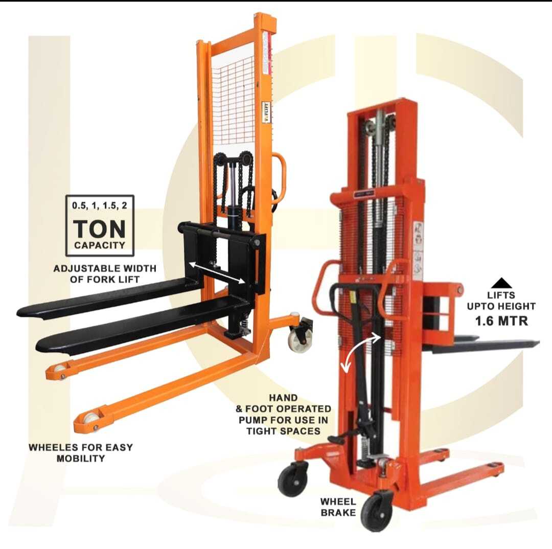 Hydraulic Manual Stacker - Ergonomic Design, Different Sizes Available ...