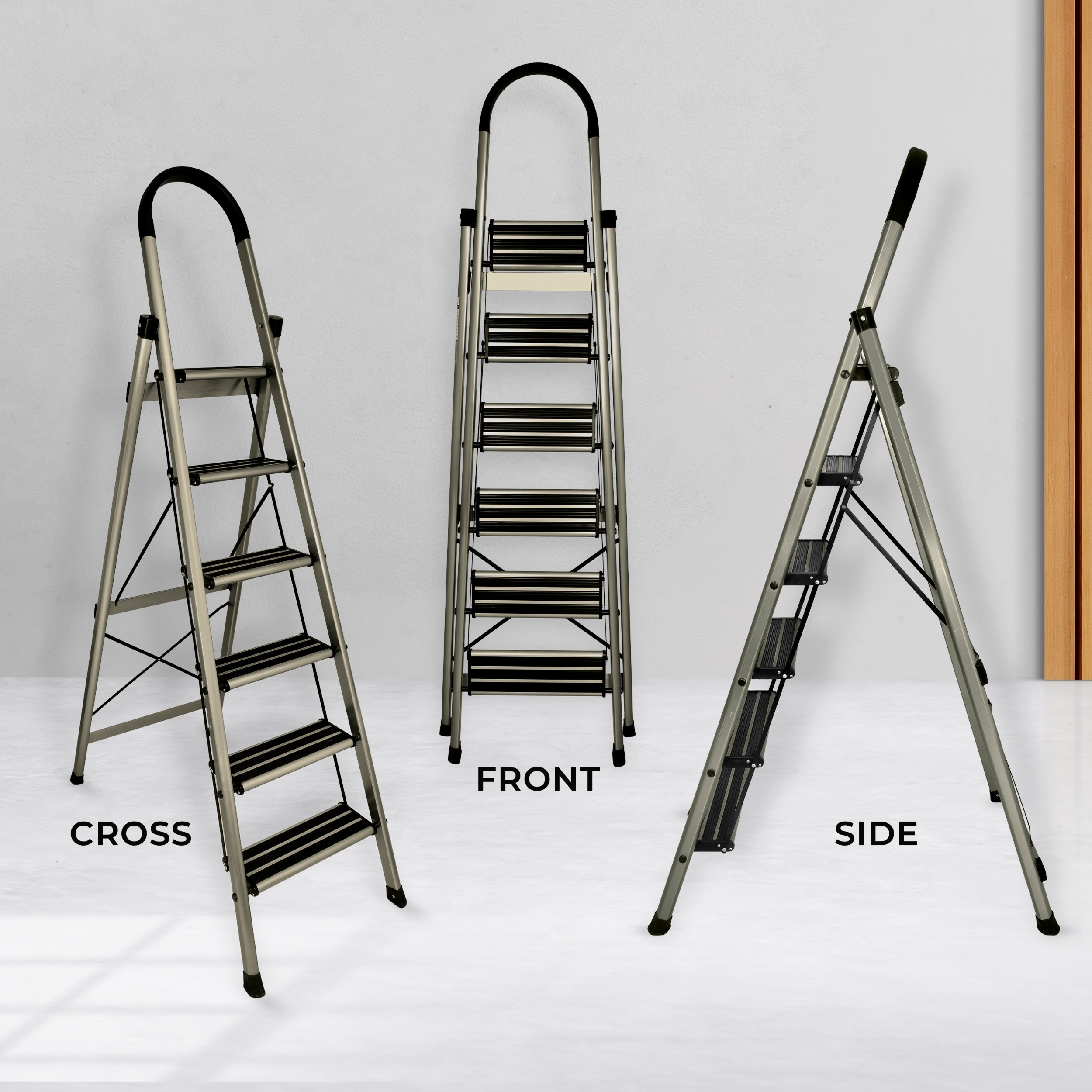 Overview The Aluminium Premium Gold 6-step Ladder Is A High-quality ...