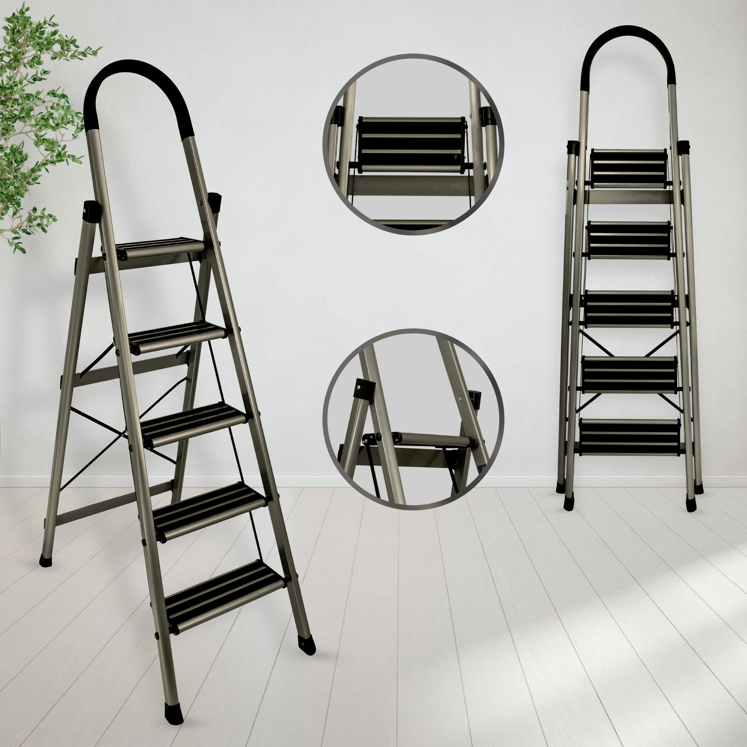 Aluminium Premium Gold 5 Step Ladder at 5750.00 INR in Chhatral ...