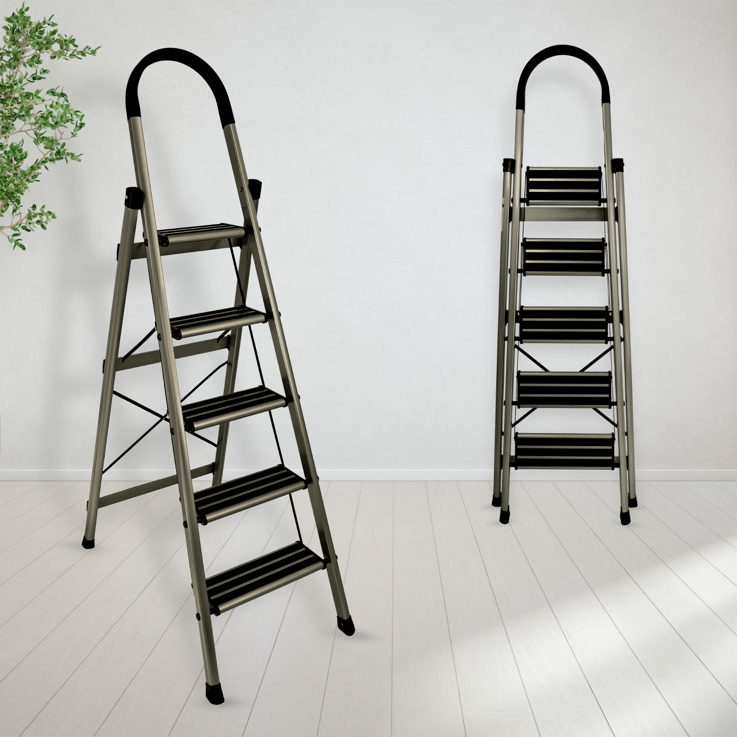 Aluminium Premium Gold 5 Step Ladder at 5750.00 INR in Chhatral ...