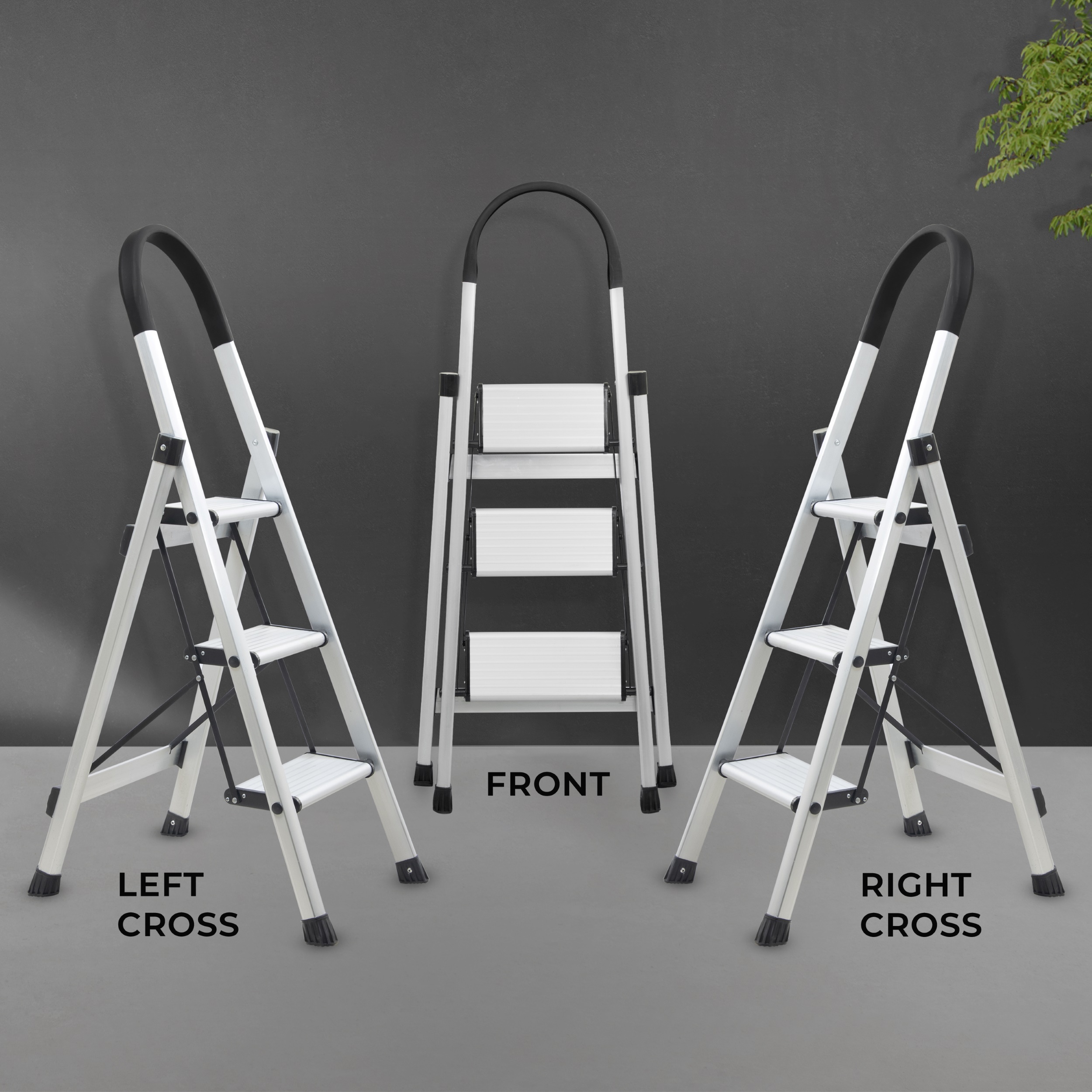 Aluminium Premium Silver 3 Step Ladder at 3450.00 INR in Chhatral ...