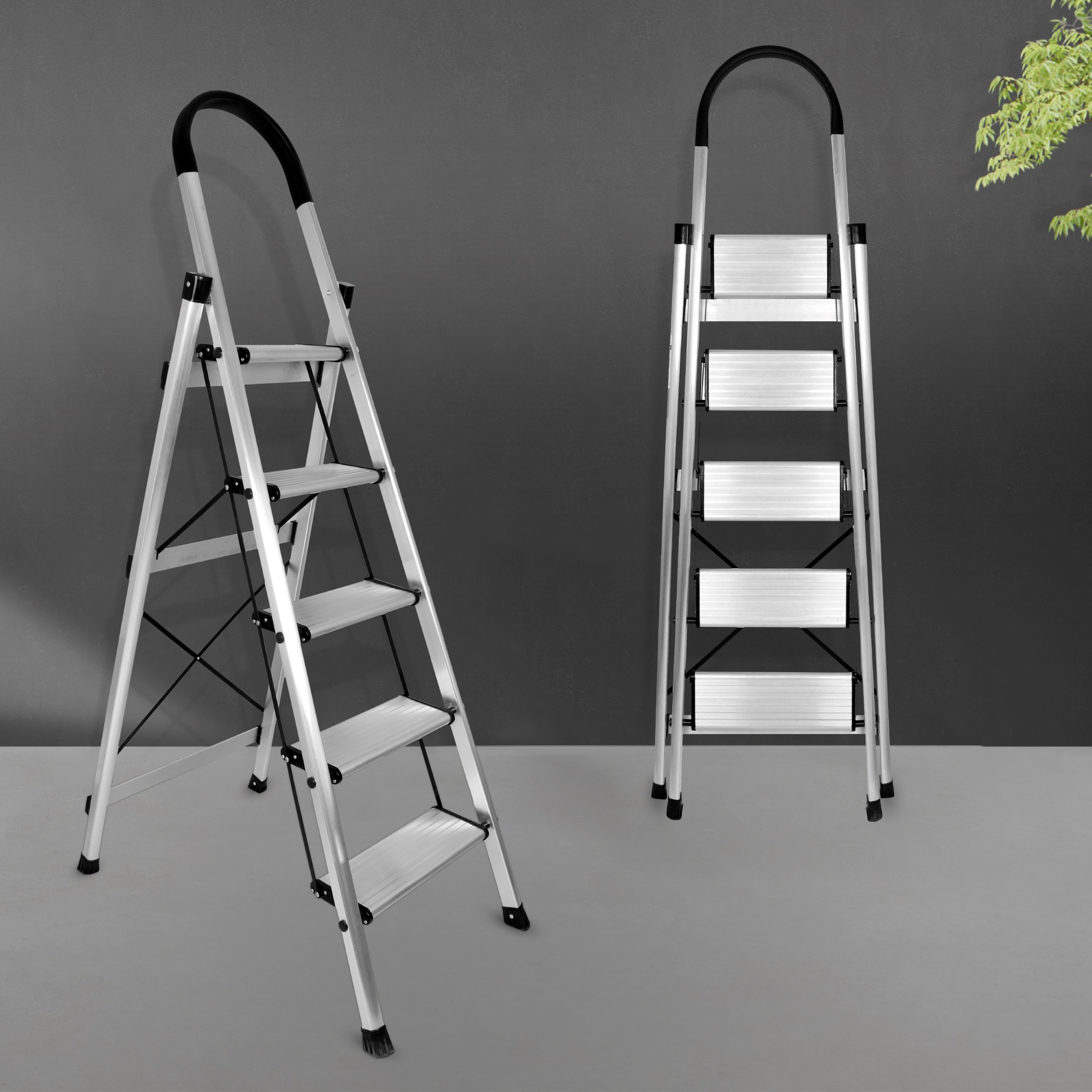 Aluminium Premium Silver 5 Step Ladder at 5250.00 INR in Chhatral ...