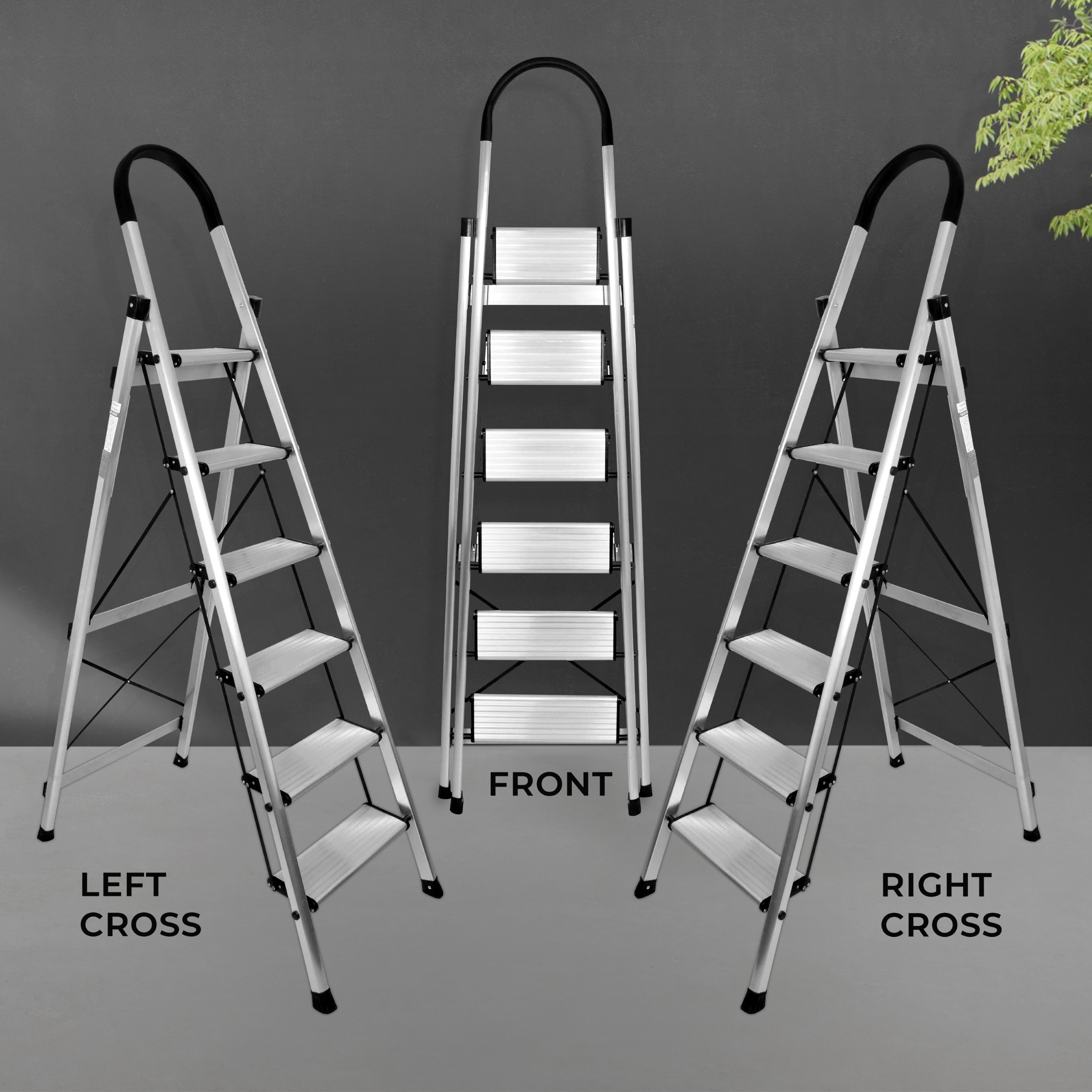 Aluminium Premium Silver 6 Step Ladder at 6300.00 INR in Chhatral ...