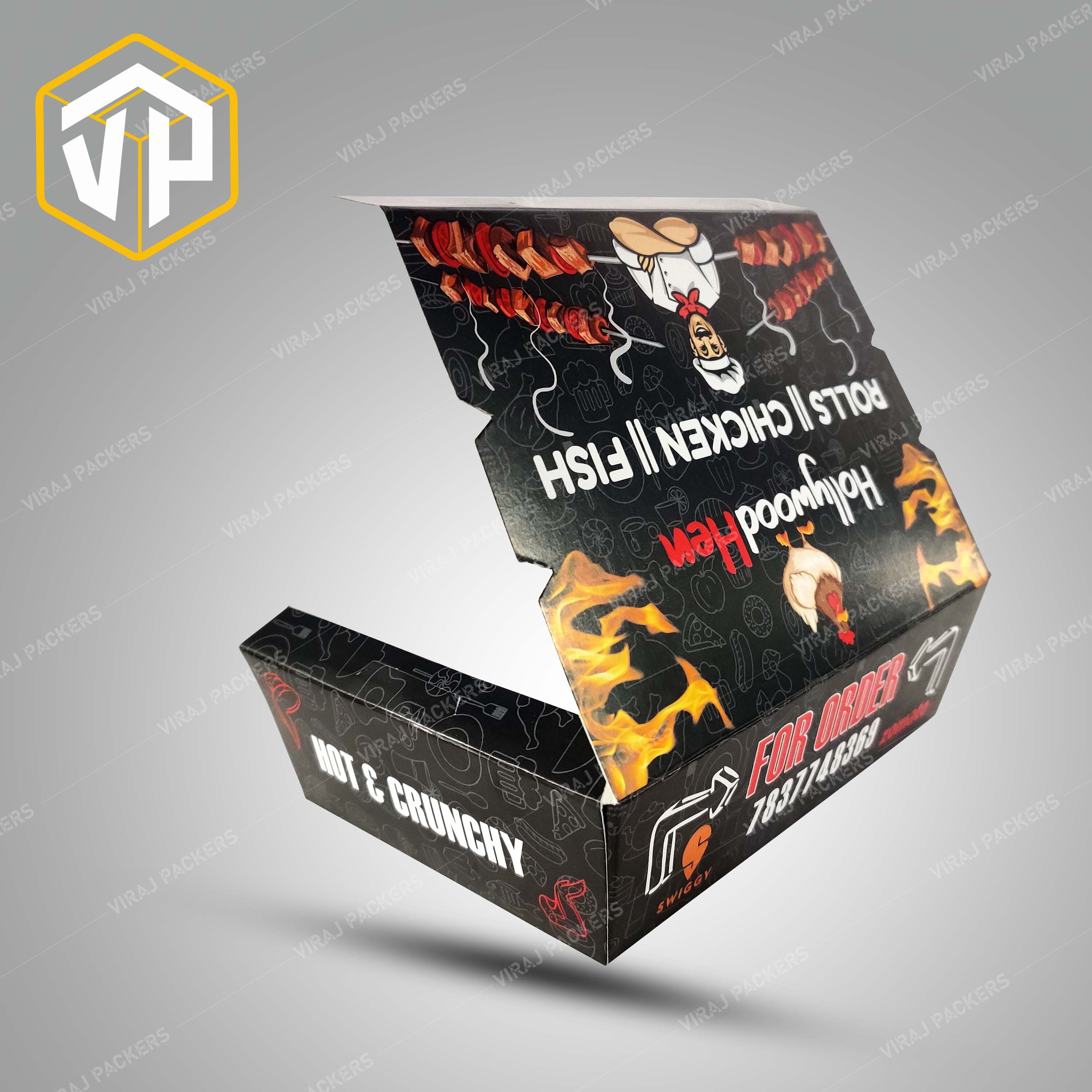 Customized Momos Packaging Box / Tiffin Packaging Box / Food Packaging ...