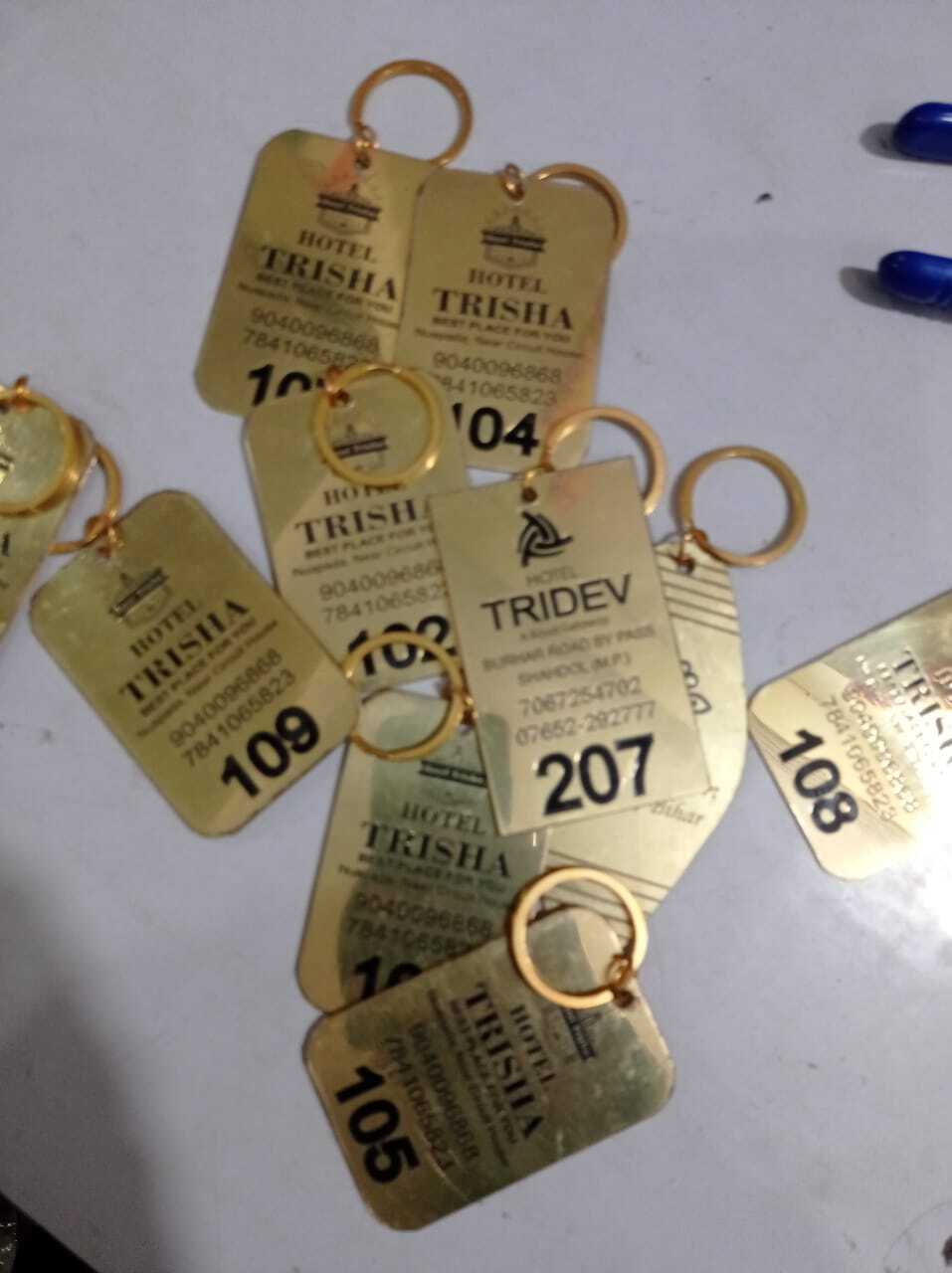 Brass Hotel Room Number Key Tag at Best Price in New Delhi | Sen ...
