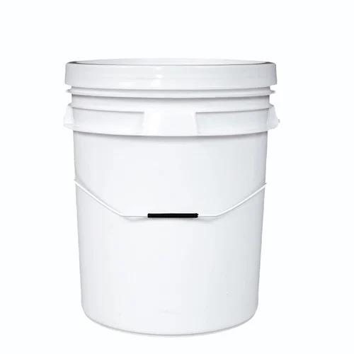 25 Kg Paint Bucket - Hdpe Plastic, Round Shape, White Color | Leak Proof, Tight Fitting Lid ...