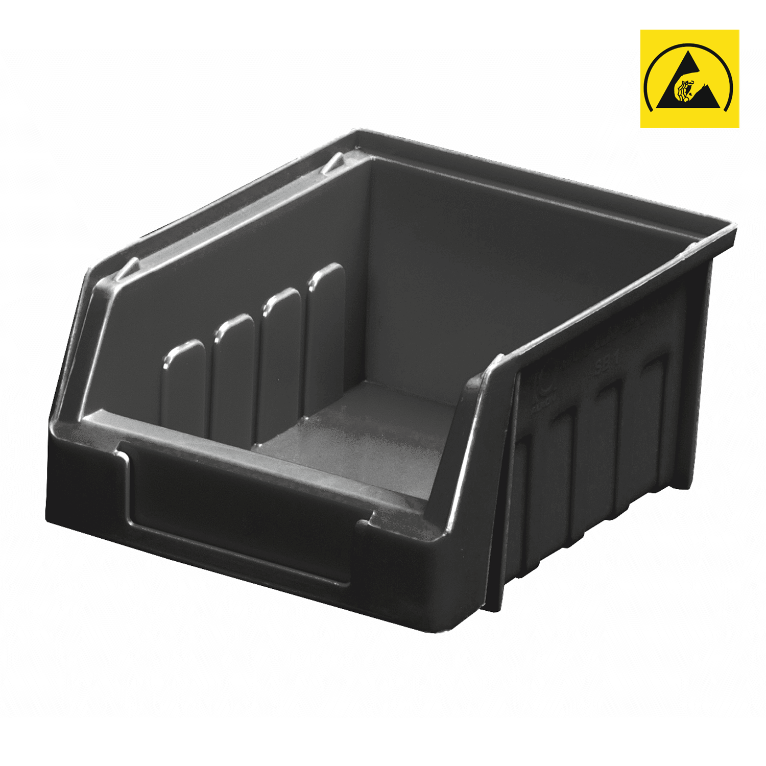 Esd Plastic Bins - Polypropylene Copolymer, Black | Heavy Duty With ...