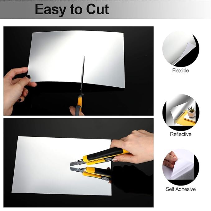 Tenare Flexible Mirror Sheets Adhesive Non Glass Mirror Tiles Wall ...