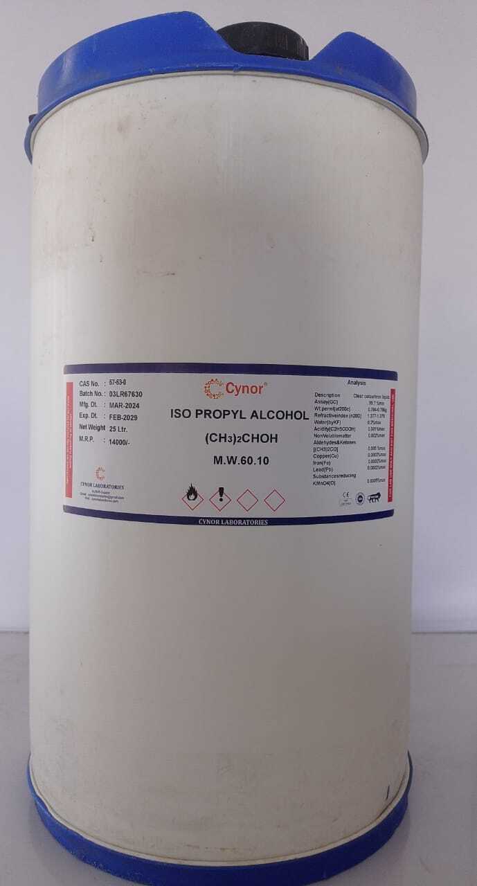 Iso Propyl Alcohol (25 Ltr) at 14000.00 INR in Ankleshwar | Cynor ...