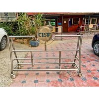 Silver Stainless Steel Barricade Stand at Best Price in Ghaziabad | Mmr ...