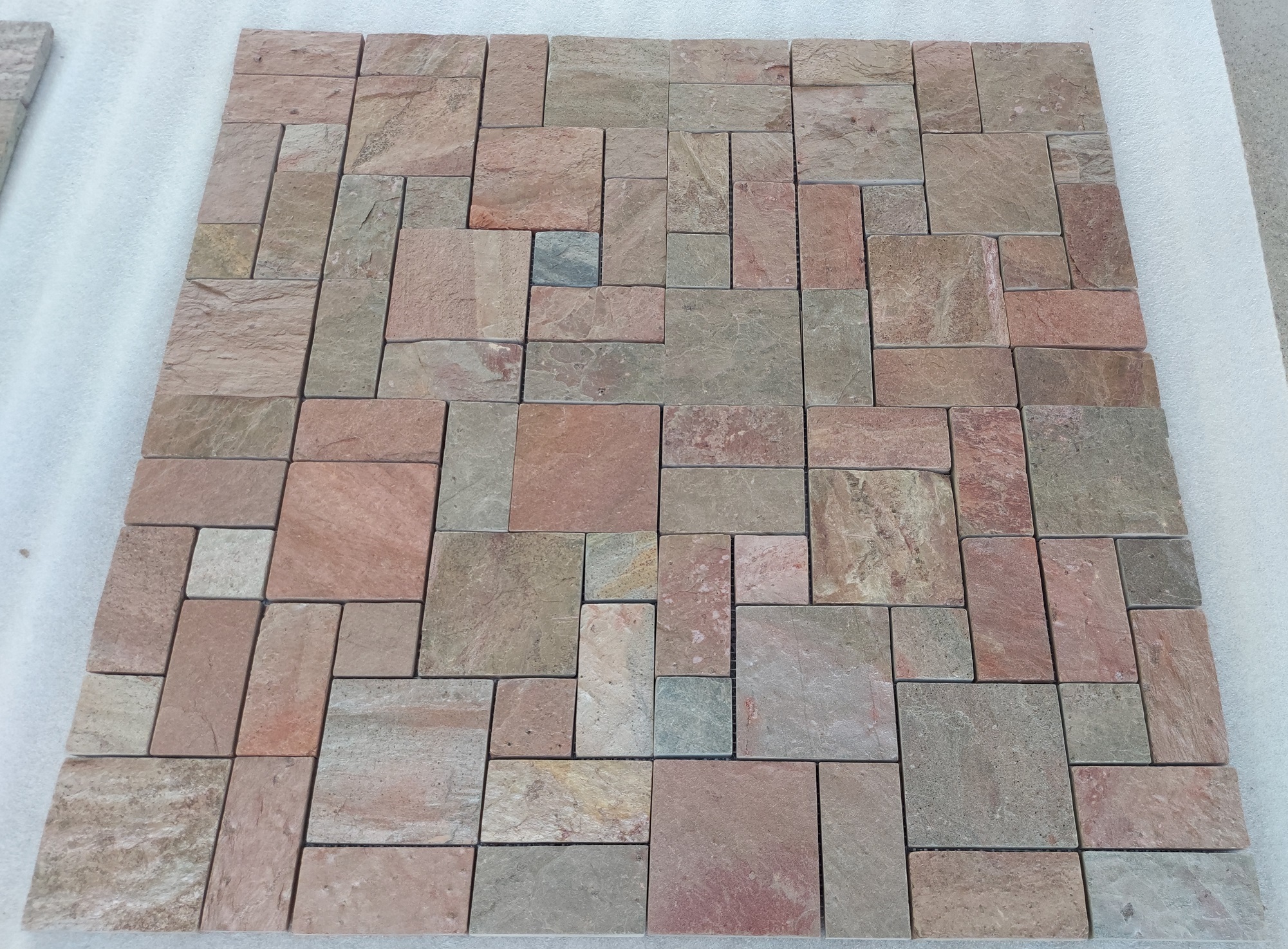 Natural Copper Slate Mosaic For Kitchen Bathroom Swimming Pool - Size ...