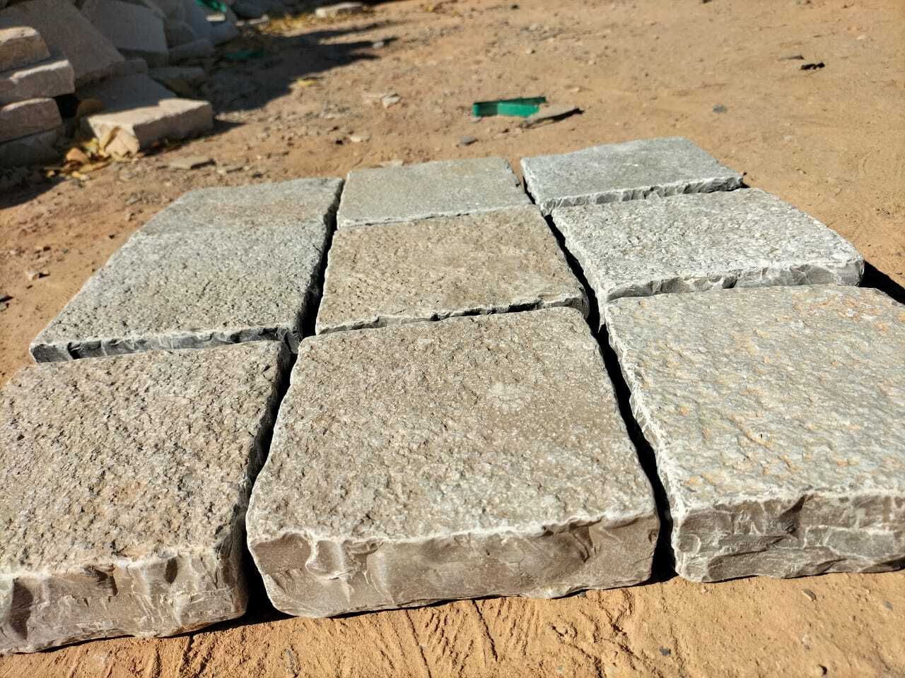 Tandur Yellow Limestone Cobble Pavers - Application: Construction at ...