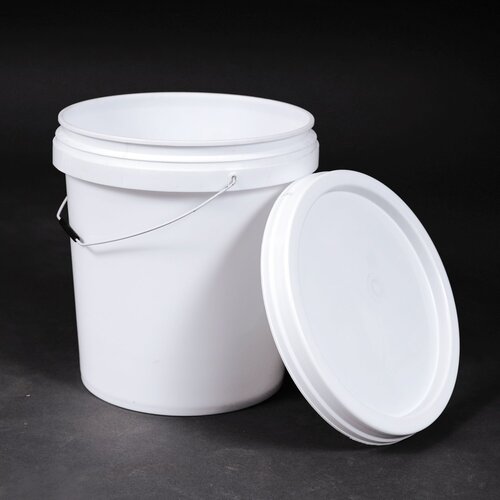 Distemper Plastic Bucket - 10 Kg Capacity, Durable Hdpe Material, White ...