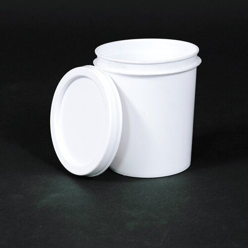 1 Kg Grease Container - Hdpe Material, Round Shape, Available In White ...