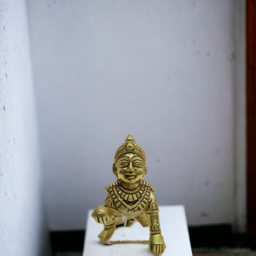 Laddu Gopal Ji Murti Brass Bal Gopal Idol, Thakur Ji Religious Statues ...