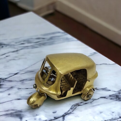 Auto Rickshaw Miniature Brass Decor Showpiece, Indian Handmade Auto ...