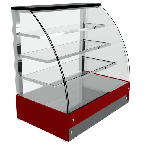 Sweet Display Counter - Stainless Steel, 4-5 Feet Height, Curved Design, 4 Shelves, Powder ...