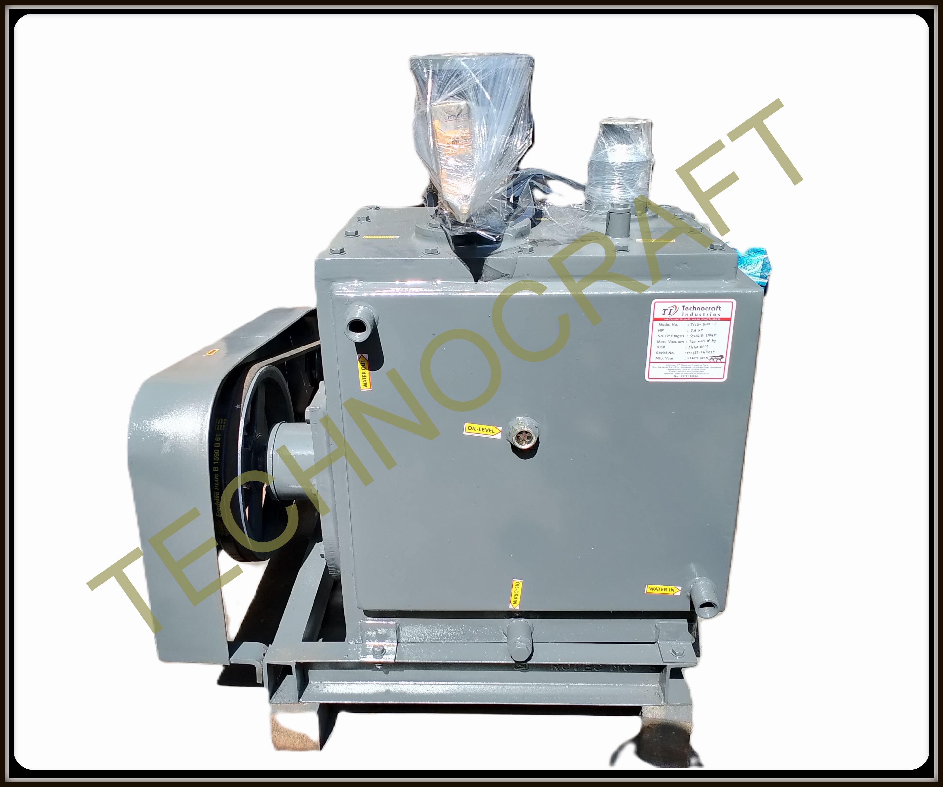 Double Stage Belt Drive Rotary Vane Vacuum Pump at 21240.00 INR in ...