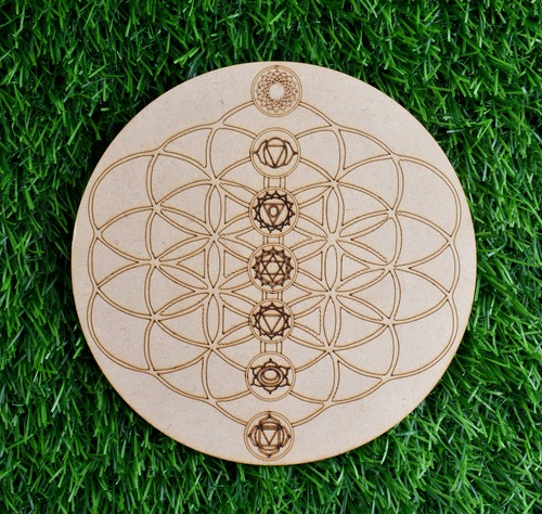 Tree Of Life 7 Chakra Wooden Crystal Recharging Plates at Best Price in ...