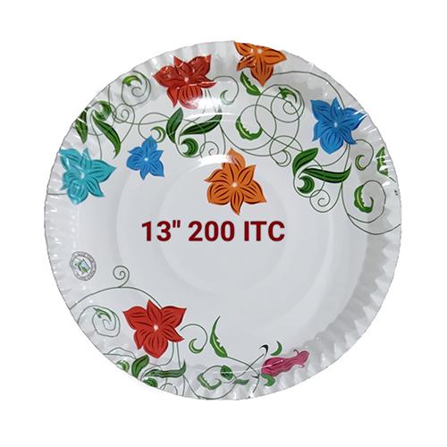 13 Inch 200 Itc Disposable Paper Plate at 25.00 INR at Best Price in ...