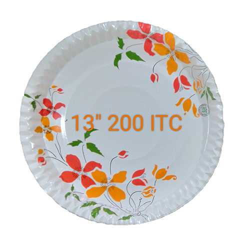 13 Inch 200 Itc Disposable Paper Plate at 25.00 INR at Best Price in ...