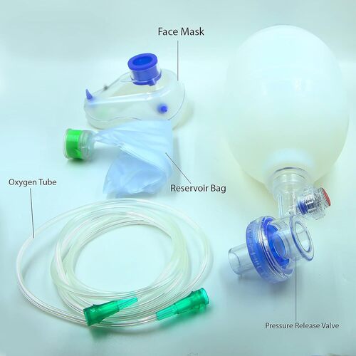 Ambu Bag - Silicone Material, Adult Size, Green Color | Hospital ...