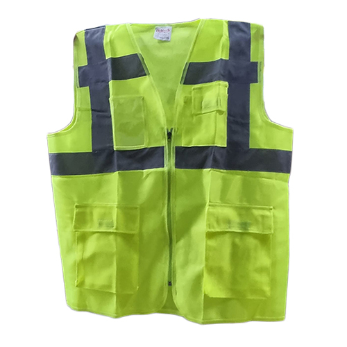 V Neck Nylon Yellow Reflective Safety Jacket at Best Price in Kolkata ...