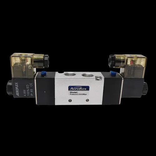 Aeroflex 5-2 Way Double Solenoid Valve With Spring Return - Aluminium ...