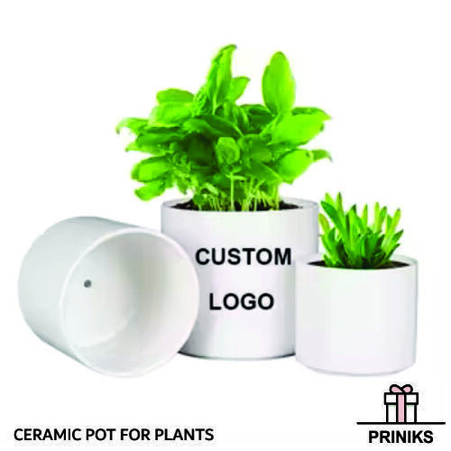 Personalized Ceramic Sublimation Planter Pot - Round Shape ...