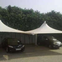 White Pyramid Shape Tensile Car Parking Shed at Best Price in Gurugram ...