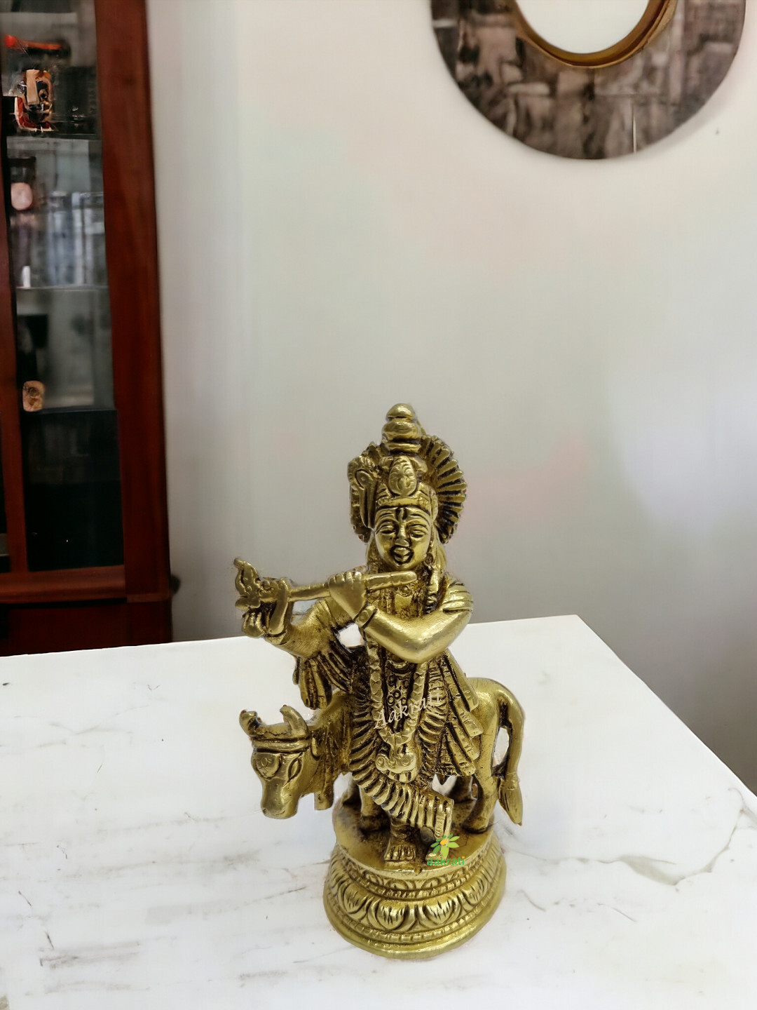 Lord Krishna With Cow, Gopala Statue, Cow Krishna Indian God Of Love ...