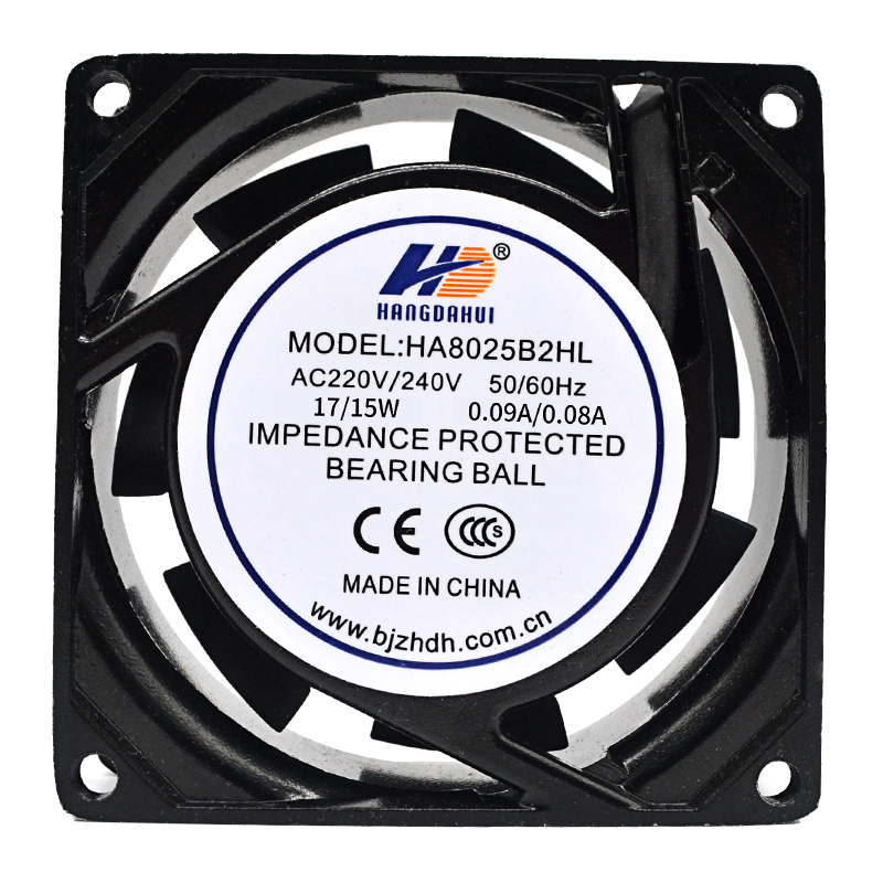 Ac 8025 Air Cooling Fan - High-quality Metal 7-blade Design Sleek Black Color | Efficient ...