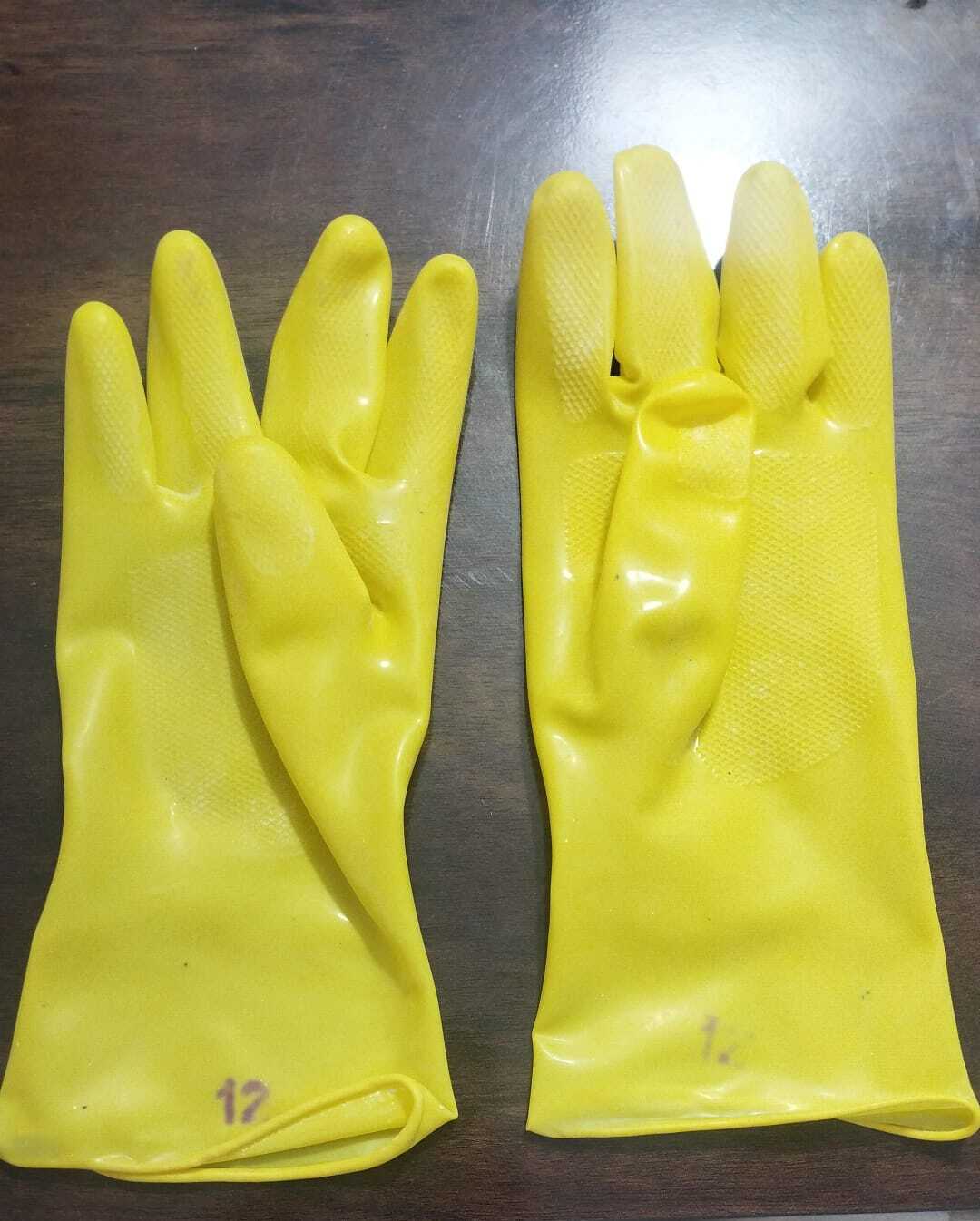 Pvc Hand Gloves - Full Finger, Yellow Pvc Material | Skin Friendly ...