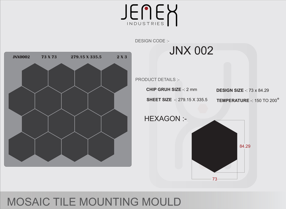Jnx0002 Hexagon Mosaic Tile Mounting Mould at Best Price in Morbi ...