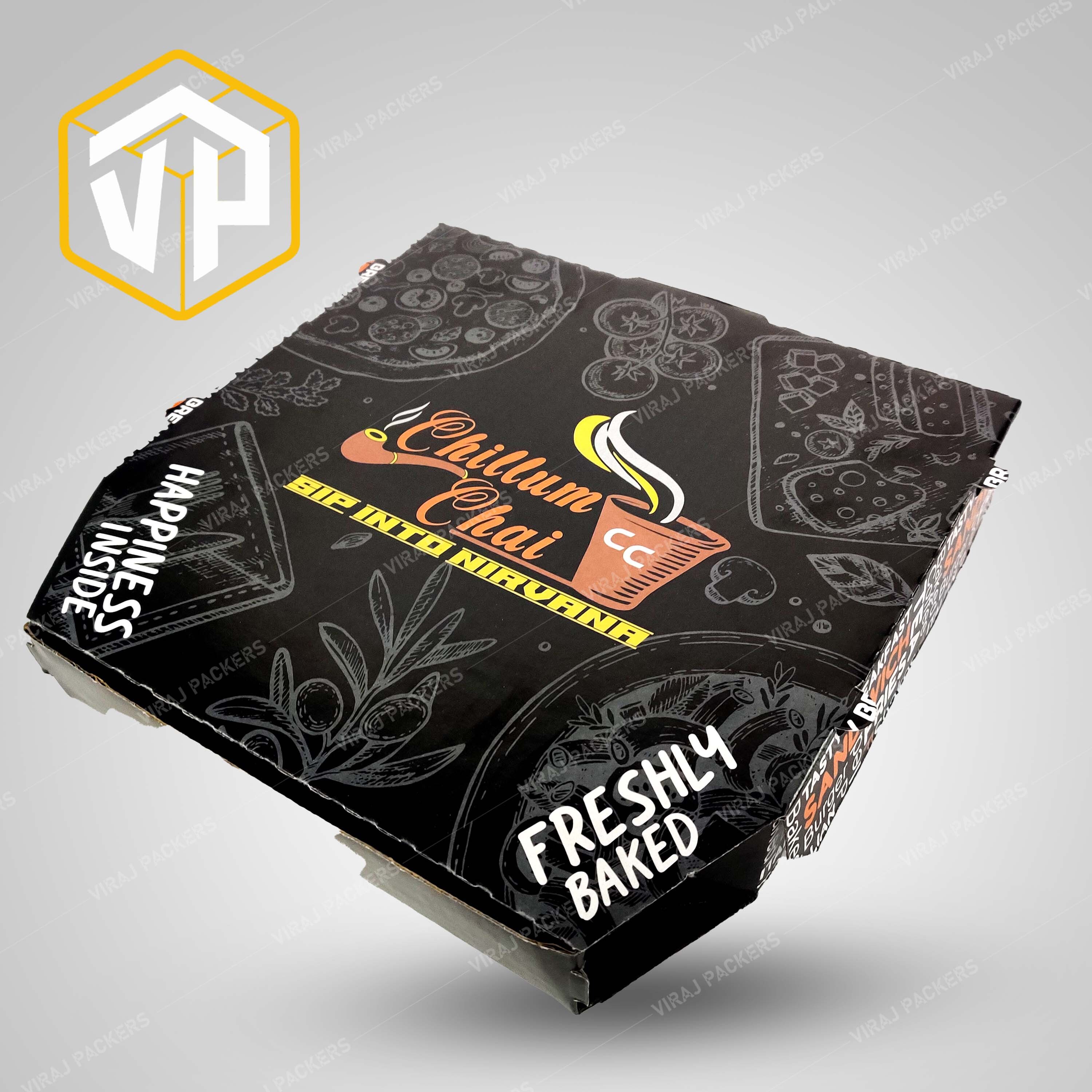 Customized Pizza Packaging Box - Paper, Customized Size | Vibrant ...