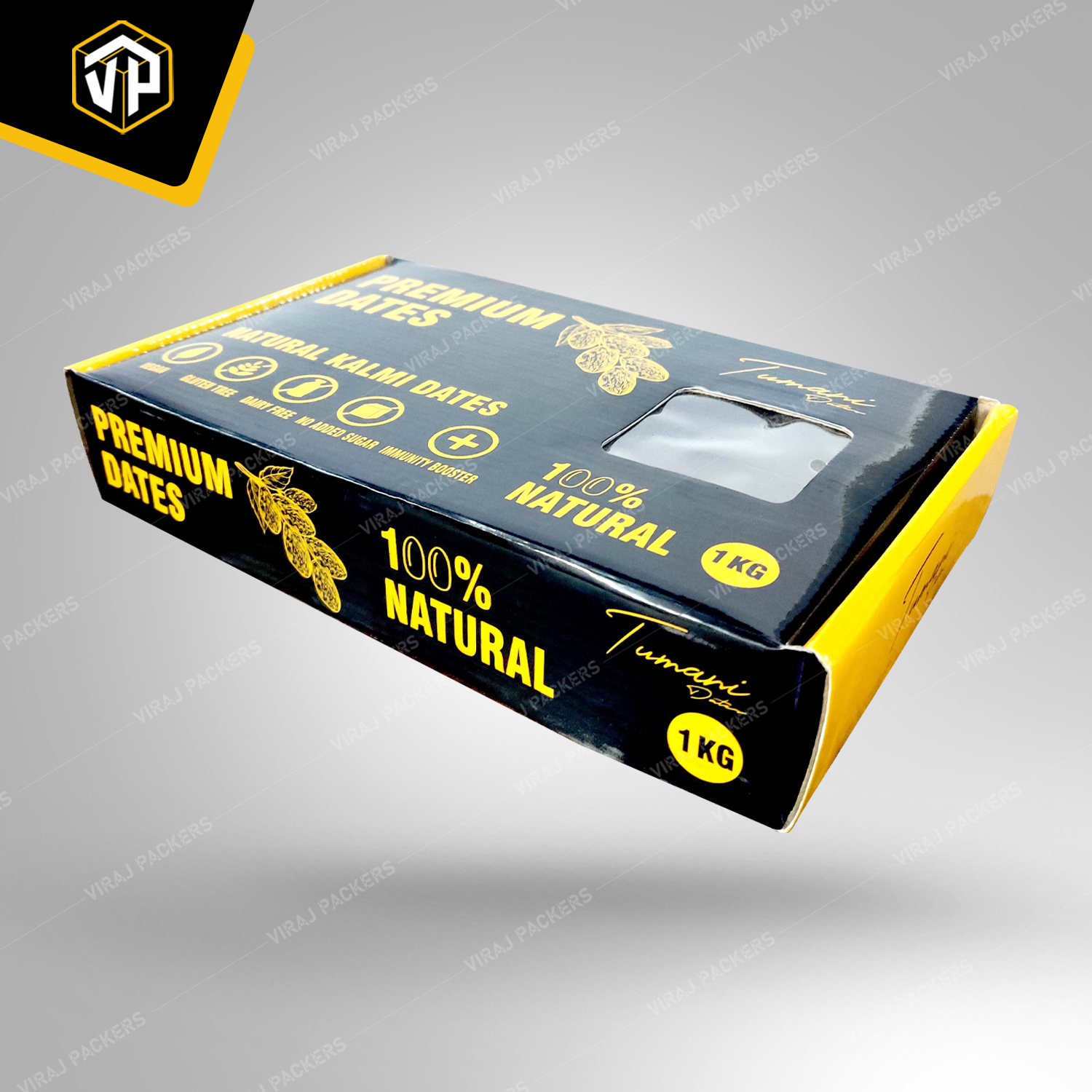 Customized Dates Packaging Boxes 1 Kg - Paper, Custom Size, Glossy ...