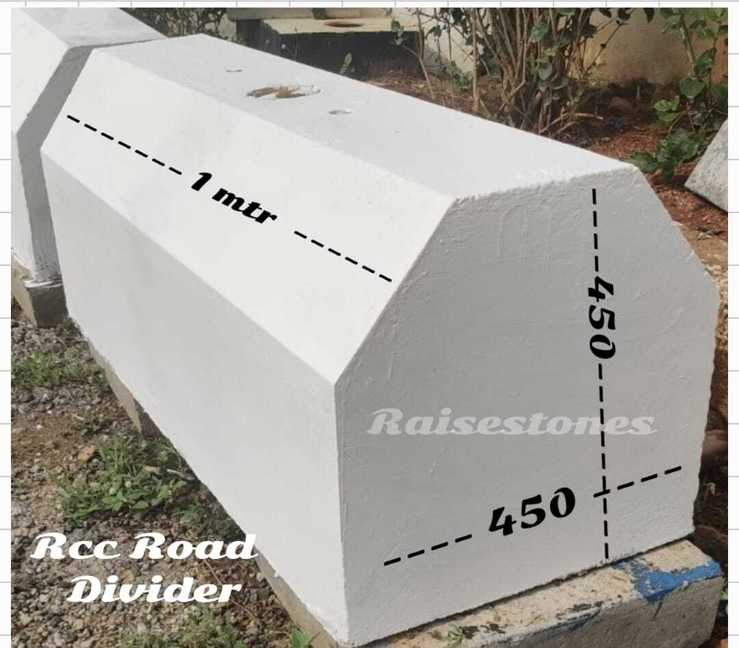 Cement Road Divider - Durable Concrete Barrier | Prevents Head-on ...