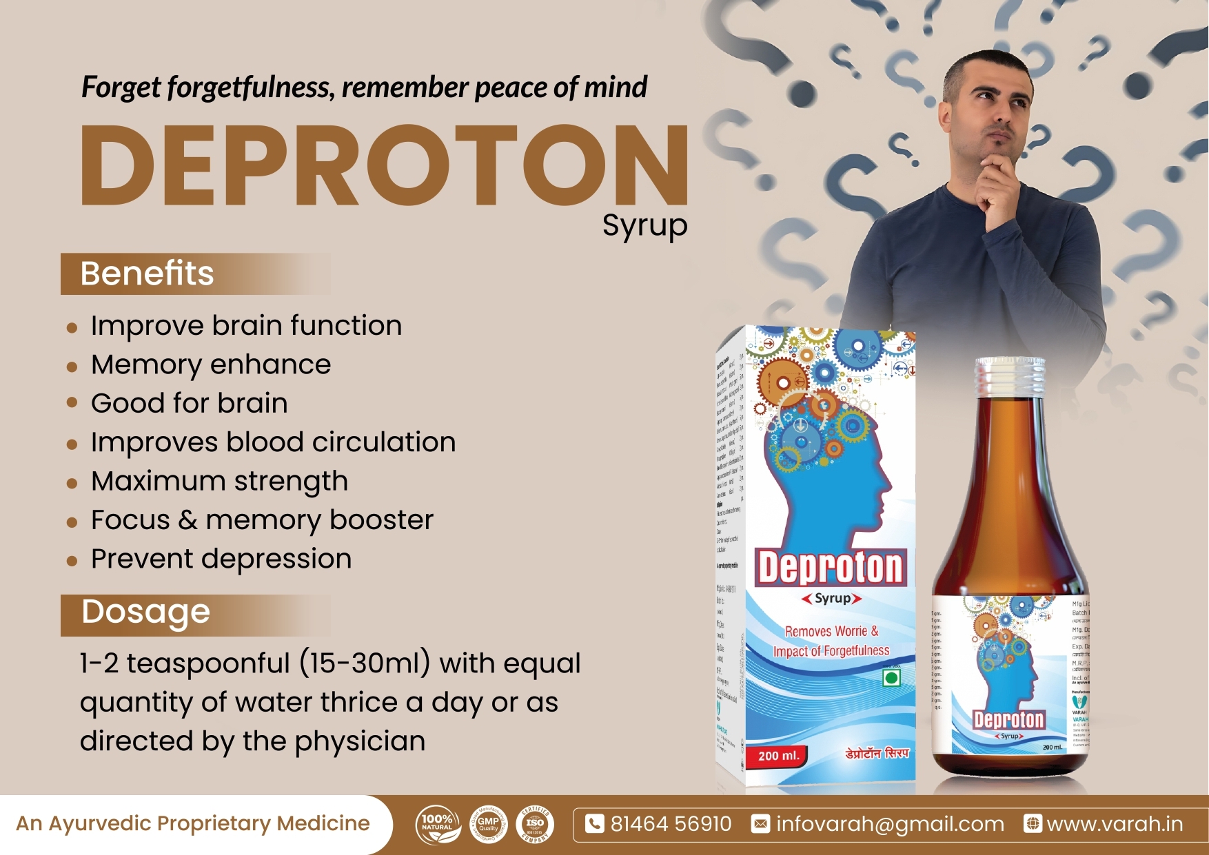 Deproton Syrup at 335.00 INR in Saharanpur, Uttar Pradesh | Varah ...