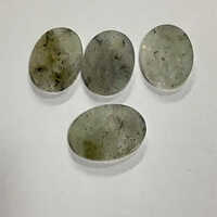 Oval Double Flat Coins Light Blue Color Natural Moon Stone - Size ...