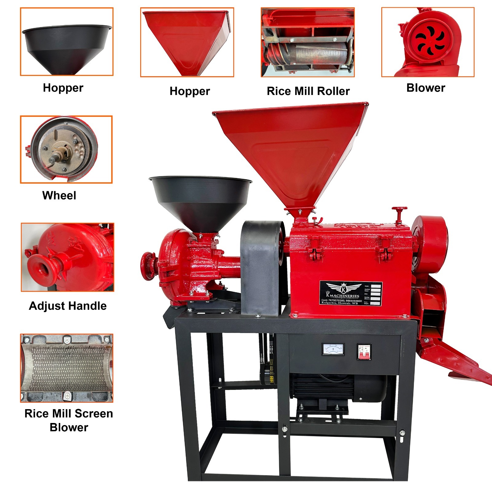 Km-6n400 Single Rice Mill With 5 Hp Motor at 41500.00 INR in Howrah | K ...