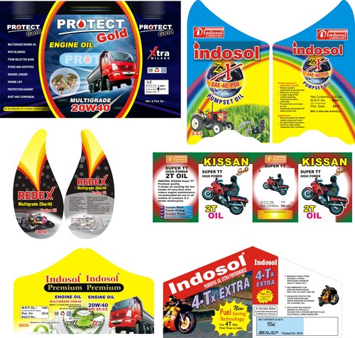 Engine Oil Bottle Sticker at Best Price in Hapur | Shree Ganesh Prints