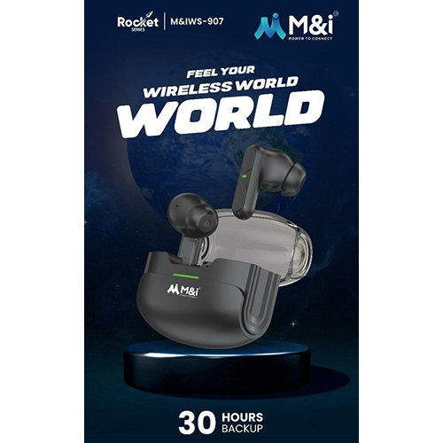 M-iws-907rocket Series Feel Your Wireless Earbuds - Battery Backup: 30 ...