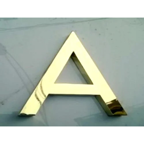 Golden Steel Letters - Stainless Steel, Various Grades, Polished Finish ...